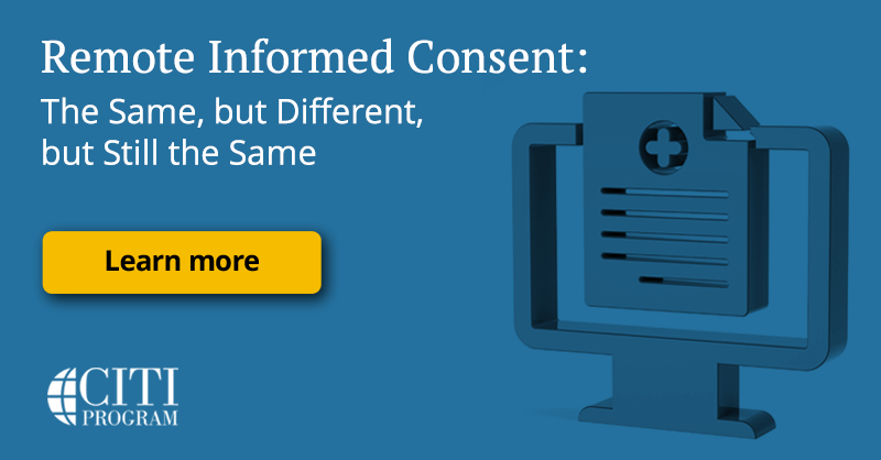 New Webinar on Remote Informed Consent