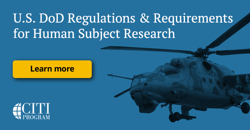 DoD Regulations & Requirements for Human Subject Research