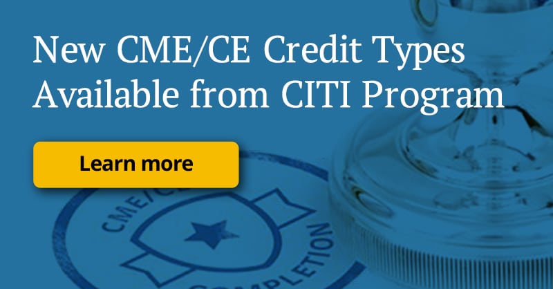 New CME/CE Credit Types Available from CITI Program | CITI Program