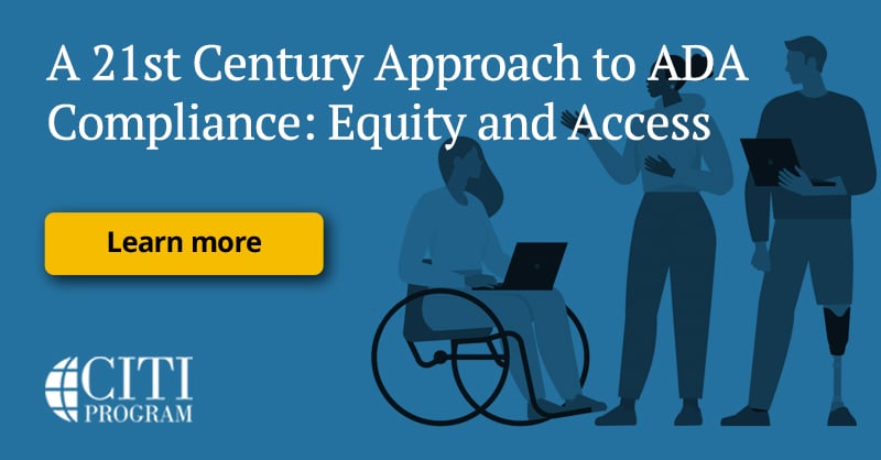 A 21st Century Approach to ADA Compliance: Equity and Access | CITI Program