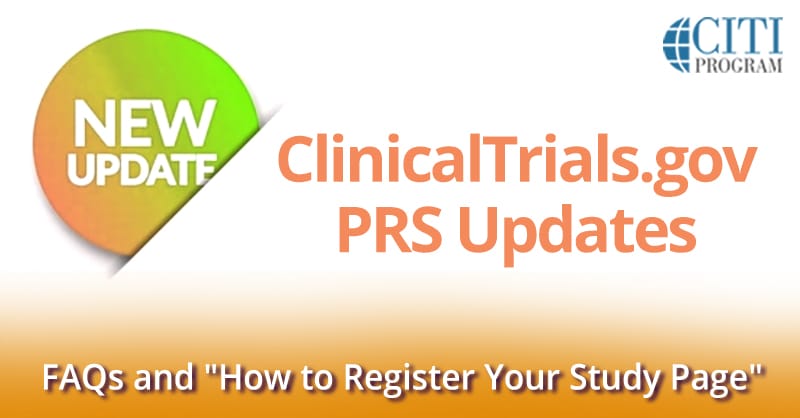 Updates to Clinicaltrials.gov FAQs