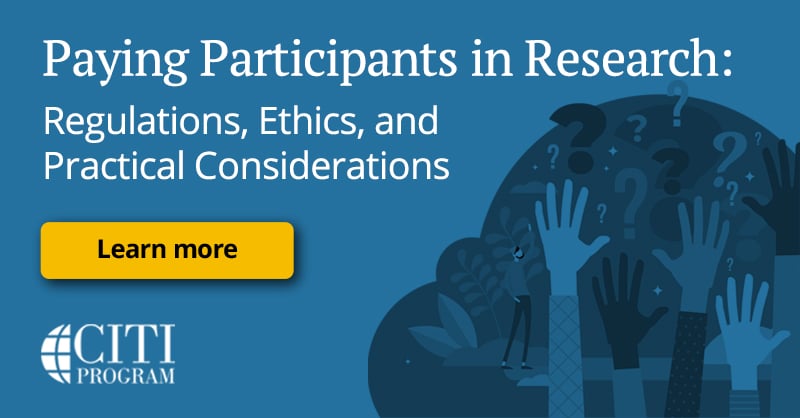 Paying Participants in Research Webinar | CITI Program