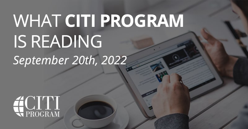What CITI Program is Reading - September 20th, 2022 | CITI Program
