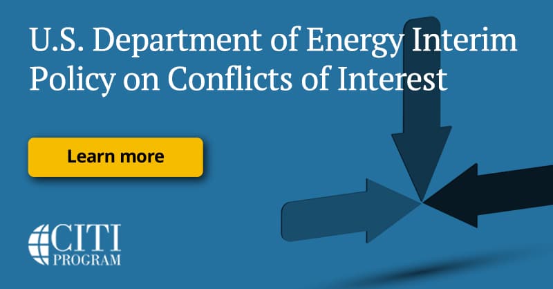 U.S. DOE Interim Policy on Conflicts of Interest
