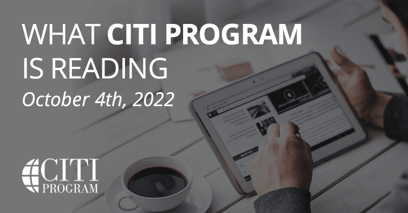 What CITI Program is Reading - October 4th, 2022
