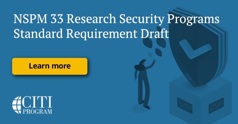 NSPM 33 Research Security Programs Standard Requirement