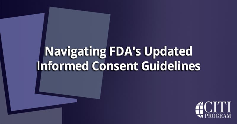 U.S. FDA's Updated Informed Consent Guidelines