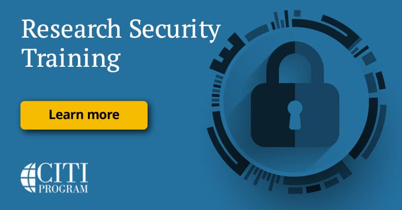 Research Security Training | CITI Program