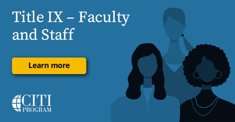 Title IX – Faculty and Staff | CITI Program