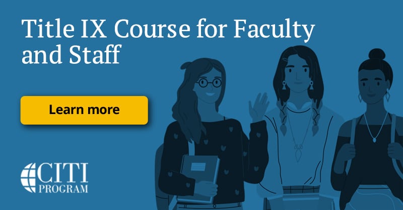 Title IX – Faculty and Staff | CITI Program