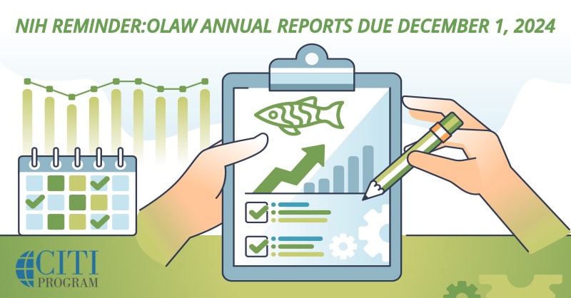 NIH Reminder: OLAW Annual Reports Due Dec 1, 2024
