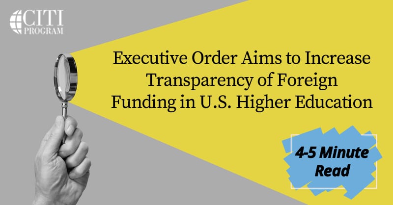 EO Aims to Increase Transparency of Foreign Funding in U.S.