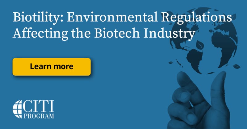 New Biotility Course on Environmental Regulations and Biotech
