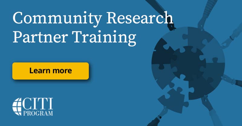 Community Research Partner Training | CITI Program