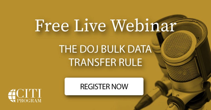 Free Live Webinar - The DOJ Bulk Data Transfer Rule