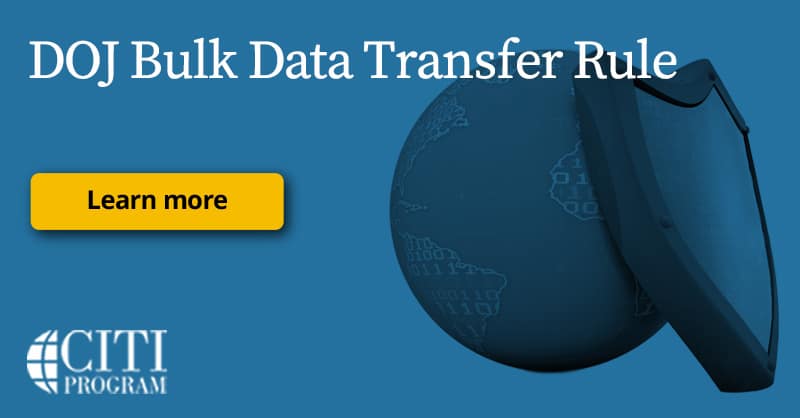 DOJ Bulk Data Transfer Rule | CITI Program